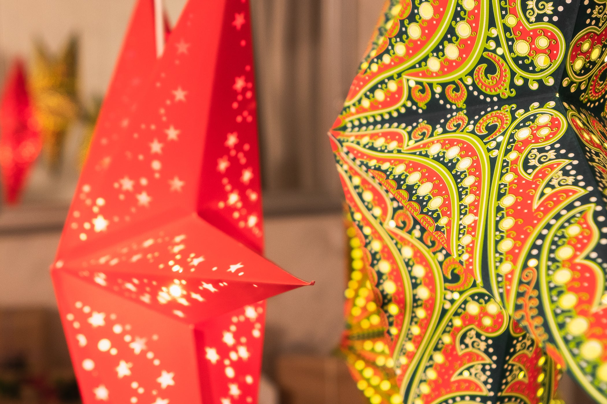 Christmas Paper Star Lanterns and Lights | Paper Starlights