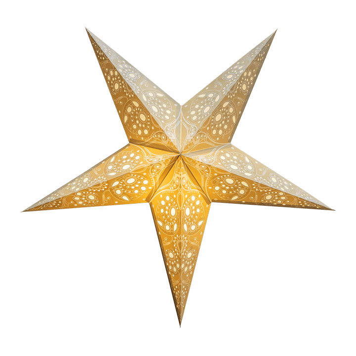 Lace: Natural Stone – 60cm Paper Star Lamp Shade – Paper Starlights